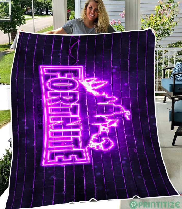 Buy Fortnite Violet Logo Blanket Online | Free Shipping | Printitize