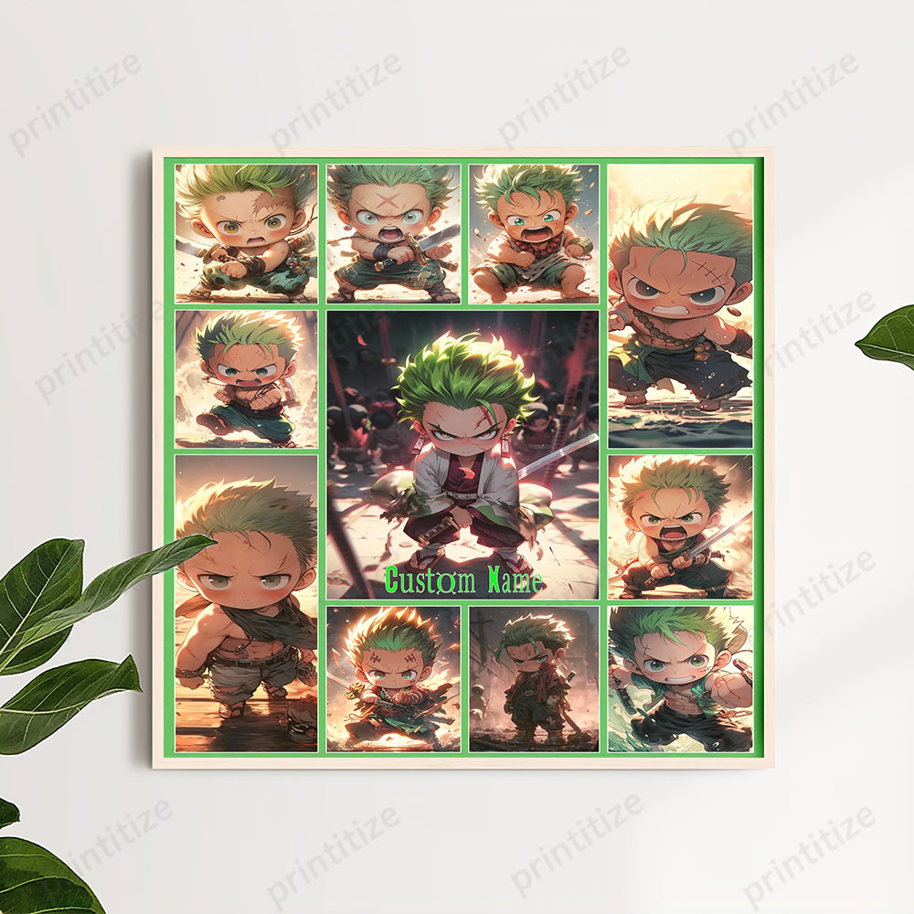 Buy Personalized Custom Name Anime Manga Comic One Piece Roronoa Zozo ...