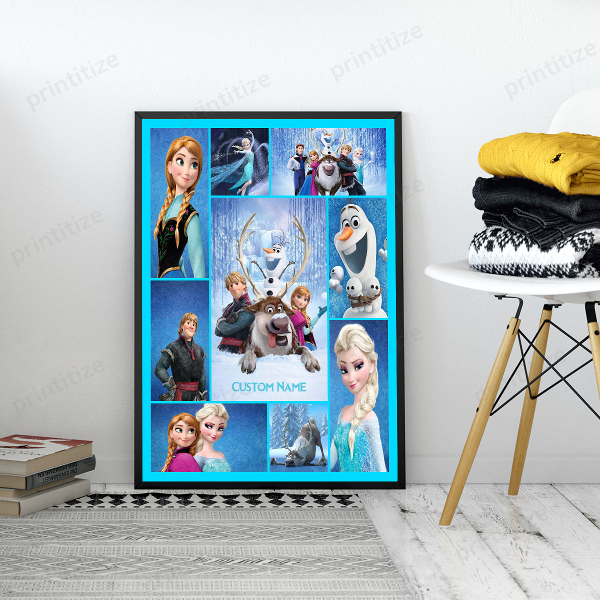 Buy Personalized Custom Name Disney Beautiful Frozen Portrait Poster ...