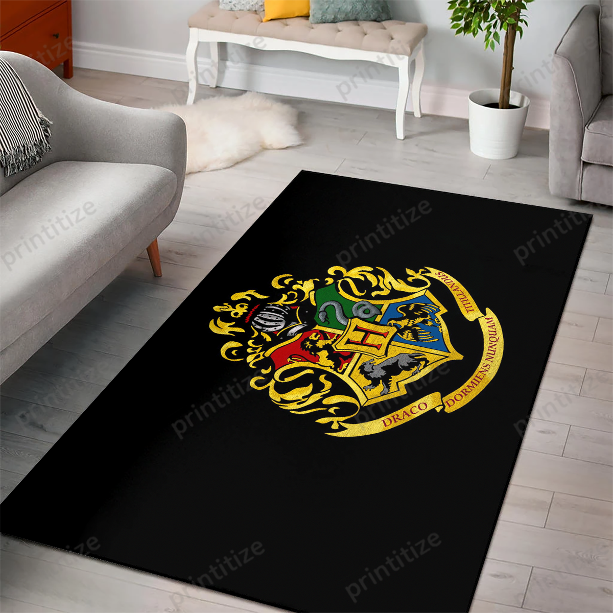 Buy Harry Potter Hogwarts Rug Online | Free Shipping | Printitize